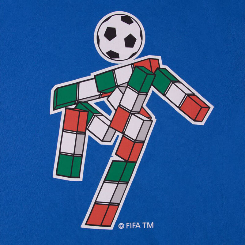 FIFA World Cup 1990 Mascot Casual T-shirt Blue | Vintage Football Club
